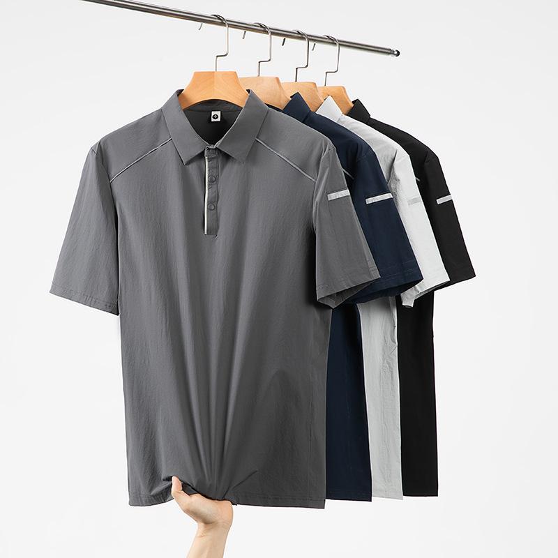 ・カテゴリ: POLOシャツ・スタイル: ベーシック・袖丈: 半袖・シルエット: フィット・柄: 無地・加工: 水洗・厚み: 薄手・主な素材: ナイロン81%～90%・用途: 日常・カラー展開: グレー、シルバーグレー、ブラック、ダークネイ...