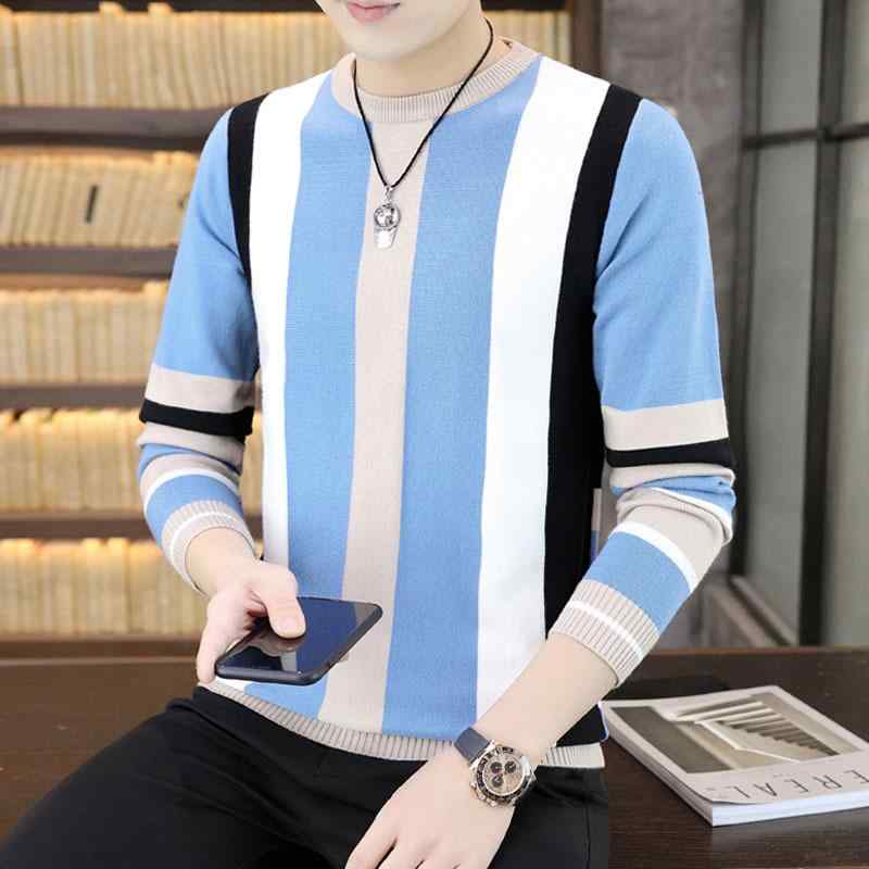 ・カテゴリ: ニット・スタイル: プルオーバー・フィット: スリム・ネックライン: クルーネック・袖丈: 長袖・厚み: 薄手・: 配色・主な素材: 化学繊維混紡・素材: ビスコース48.6%・シーン: カジュアル・対象: 青少年・カラー展開...