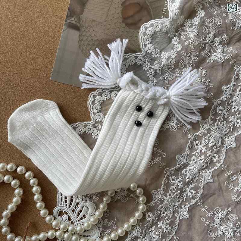 ・カテゴリ: 子供靴下・対象性別: 女の子・筒丈: 中筒・厚み: 薄手・柄: 条紋、純色・要素: 条紋、チェック、田園、可愛い、蝶結び、親子、プリンセス・機能: 通気性、吸汗・主な素材: 綿80%・カラー展開: ホワイト、イエロー、ライトグ...