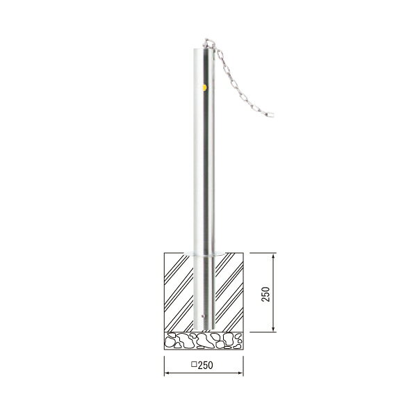 ■商品のご紹介型番JNK-8商品番号036700500サイズ(mm)φ76.3×t2.0×H700仕様-タイプ固定式(250mm)重量3.8kg