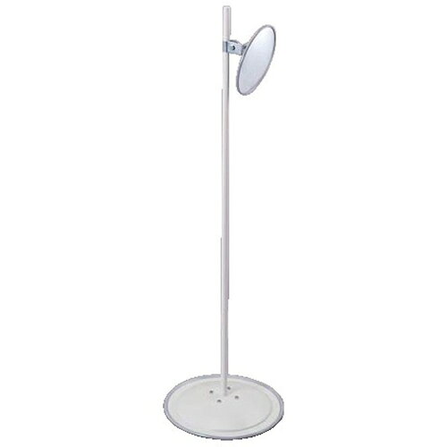 サイズ：（全体の高さ）径19φ×1230mm,（ベース台）丸360×高さ30mm重量：1.8kgミラーの取り付け場所がない場合の使用に車の後方の確認及びライトのチェックに最適持ち運びが容易※ミラーは別売となります。