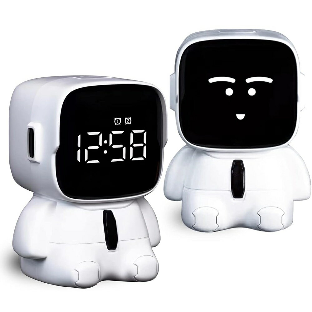🧭【かわいい絵文字】目覚まし時計の画面は、静止状態から点灯するとまずスマイルマークの絵文字が表示され、次に時刻が表示されます。 スマイルマークがその日の気分を盛り上げてくれる、お友達やお子様へのプレゼントにも最適です。 &#...