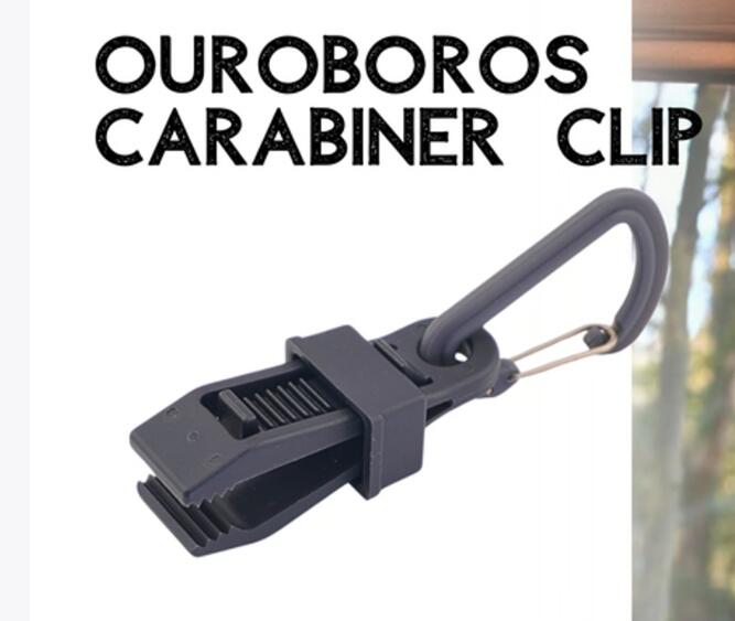 【商品名】ウロボロスクリップ GF 【送料込み価格】1,000円（税込） 【サイズ】約22cm × 75cm × 21cm 【素材】ナイロン、ガラス繊維 【重量】約22g 【カラー】マットブラック ■ こんなシーンにおすすめ キャンプ・釣り...