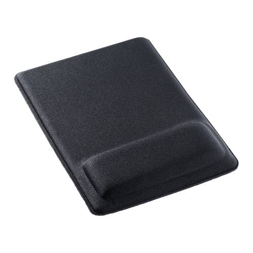 配送区分：SSサイズSN10XRY【新品/取寄品/代引不可】マウスパッド 低反発 リストレスト付き 抗菌 JIS L1902 155mm 215mm 25mm ポリエステル ゴムスポンジ ブラック MPD-MU5BK※ご注文手続き後、当店よ...
