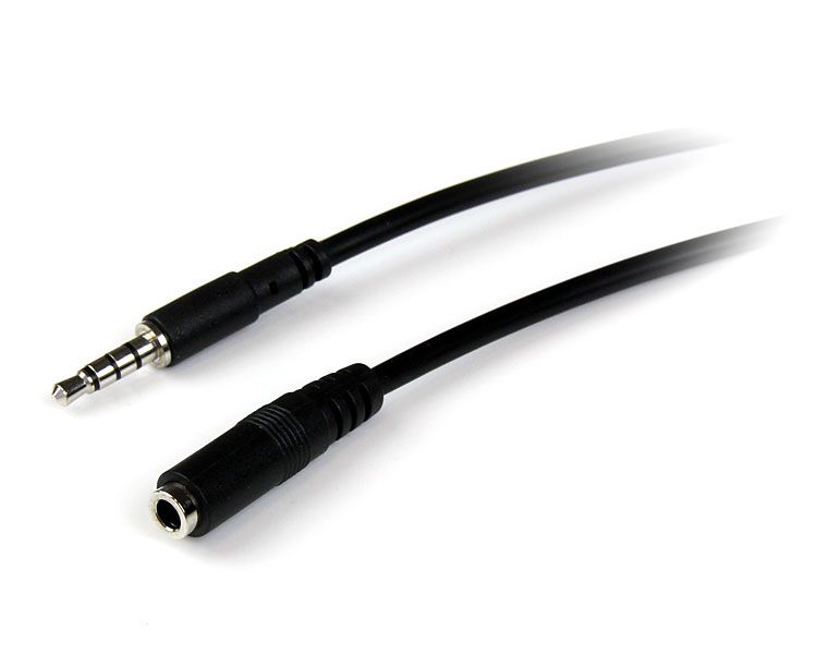 配送区分：SSサイズZU2009G【新品/取寄品/代引不可】2m 3.5mm 4極TRRSステレオミニプラグ延長ケーブル (iPhone/携帯/ヘッドセット用) 1x 3.5mm4極ミニプラグ(オス)-1x 3.5mm4極ミニジャック(メス...