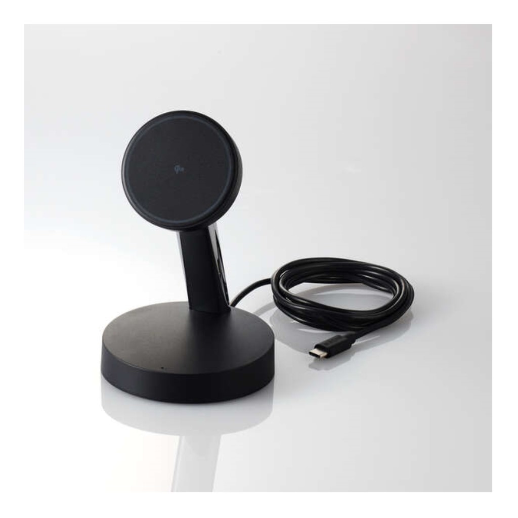 配送区分：SSサイズEL119M9【新品/取寄品】マグネットQi2規格対応ワイヤレス充電器/15W/スタンドタイプ/1.5m/ブラック W-MS10BK※ご注文手続き後、当店より発送予定日または取寄商品の在庫有無・納期を記載したご注文確認メ...