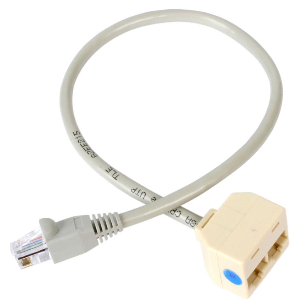 配送区分：SSサイズZU200B3【新品/取寄品/代引不可】RJ45モジュラー分岐スプリッタ LANケーブル分配二股アダプタ 1x RJ45 オス - 2x RJ45 メス RJ45SPLITTER※代金引換でのご注文はお受付できません。 ...