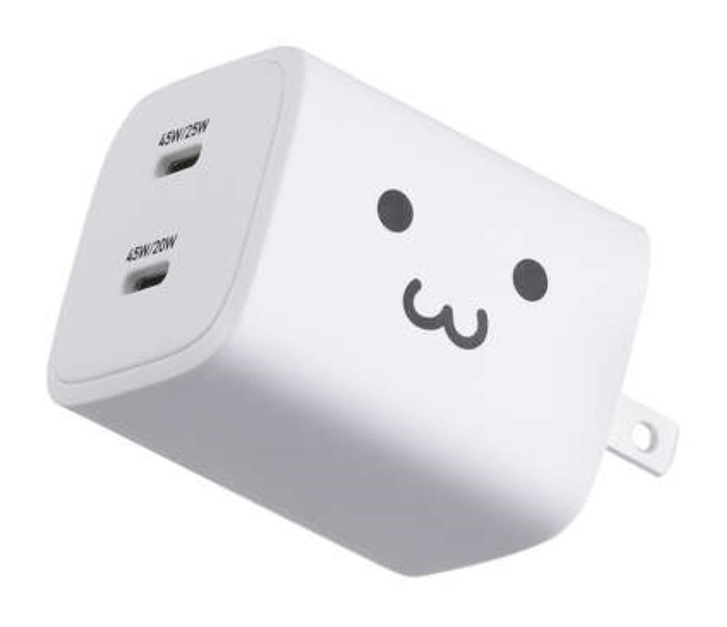 配送区分：SSサイズEL11A4F【新品/取寄品/代引不可】AC充電器/スマホ・タブレット用/USB PD/45W/USB-Cx2/スイングプラグ/しろちゃん MPA-AC10945WF※ご注文手続き後、当店より発送予定日または取寄商品の在...