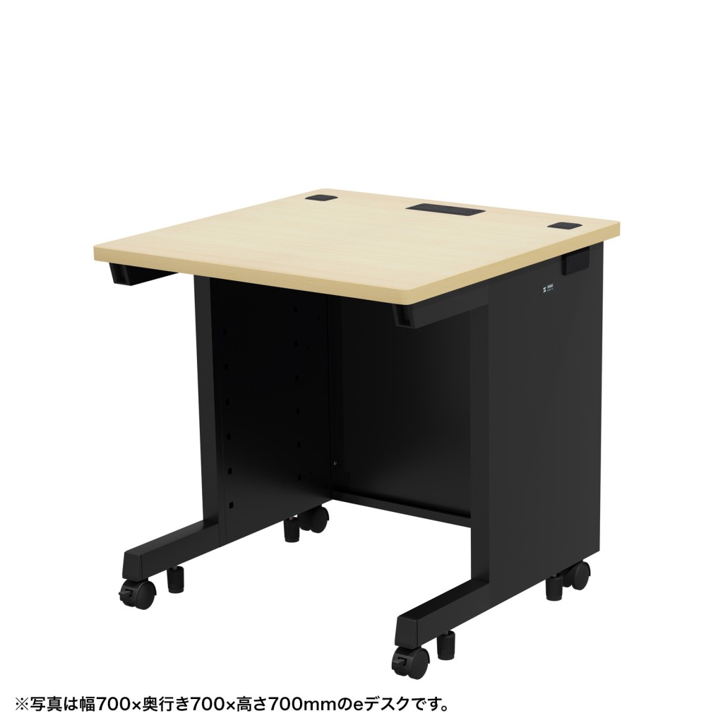 配送区分：FサイズSN10WQ6【新品/取寄品/代引不可】eデスク(ブラック+薄い木目)W700xD700xH720 ED-SK7070BKLM72※ご注文手続き後、当店より発送予定日または取寄商品の在庫有無・納期を記載したご注文確認メール...