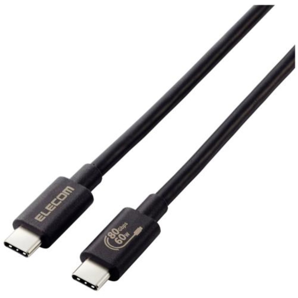 配送区分：SSサイズEL119FFUSB4ケーブル/C-Cタイプ/認証品/USB Power Delivery対応/60W/80Gbps/1.0m/ブラック USB4-V2CC10NBK※ご注文手続き後、当店より発送予定日または取寄商品の在...