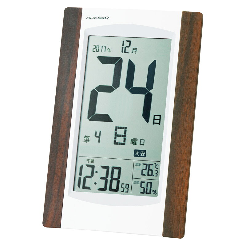 配送区分：SSサイズ【新品/取寄品/代引不可】ADESSO(アデッソ) デジタル日めくり電波時計 KW9256※ご注文手続き後、当店より発送予定日または取寄商品の在庫有無・納期を記載したご注文確認メールをお送りいたしますので必ずご確認をお願...