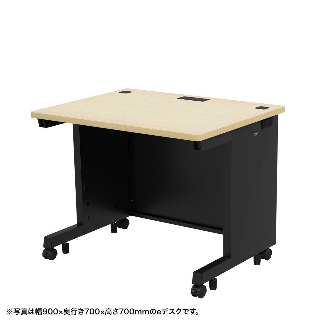 配送区分：FサイズSN10WRH【新品/取寄品/代引不可】eデスク(ブラック+薄い木目)W900xD650xH700 ED-SK9065BKLM※ご注文手続き後、当店より発送予定日または取寄商品の在庫有無・納期を記載したご注文確認メールをお...