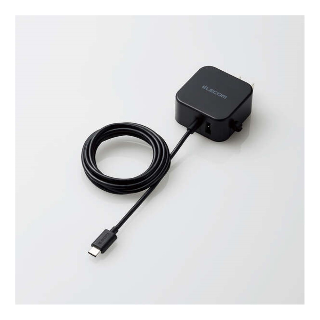 配送区分：SSサイズEL111E4【新品/取寄品/代引不可】AC充電器/スマホ・タブレット用/2.4A出力/Type-C/USB-C/ケーブル一体型/1.5m/USB-Aメス1ポート/おまかせ充電搭載/ブラック MPA-ACC22BK※ご注...