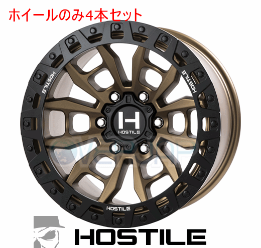 メーカー名HOSTILE (ホスタイル)商品名CRANDON (クランドン)カラーマットブロンズサイズ17インチ 9.0J PCD：139.7 穴数：6 インセット：0送料送料無料(北海道・沖縄・離島除く)※北海道は送料：4000円となりま...