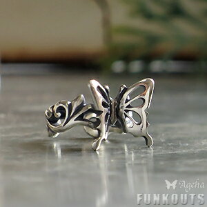 ◆ ギフトラッピングの詳細についてはこちら ◆ 　★　Item Info 【素材】 シルバー925 【大きさ】 縦：1.0×幅：1.1×厚さ：1.8cm 【重さ】 約2g(オーダー品)(FUNKOUTS)(Ageha)(片耳)唐草と小さなバ...