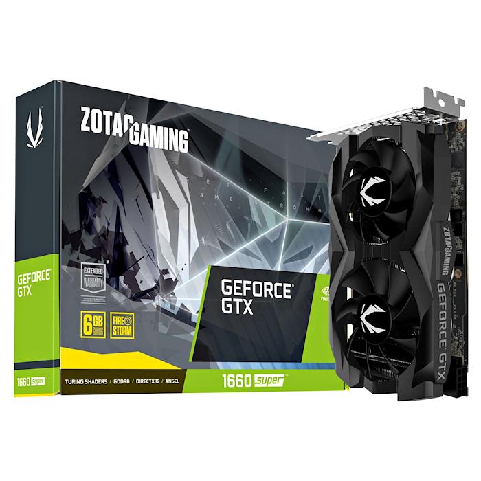 未使用 ZOTAC GAMING GeForce GTX 1660 SUPER Twin Fan ※新品購入後、開封保管品となります。外箱にダメージあり 型番:ZTGTX1660S-6GBTWIN/ZT-T16620F-10L NVIDIA...