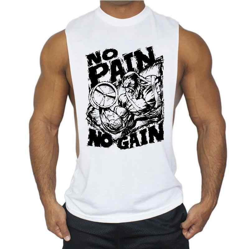 2個セットタンクトップ 男性用 コットン スポーツ NO PAIN NO GAIN プリント 運動着 トレーニング 普段使い ルームウェア 黄色系 黒 白 赤 グレー 紺 ブラック M L XL XXL・版型: ルーズ・柄: 文字・主な素材...
