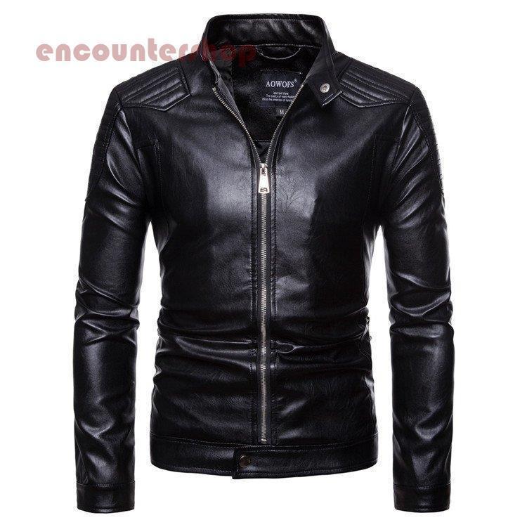【中身】：PU/ポリエステル/コットン【カラー】：写真色【サイズ】：S?2XLS/肩幅42.0/バスト100/着丈64/袖丈62M/肩幅43.0/バスト104/着丈66/袖丈63L/肩幅44.5/バスト110/着丈68/袖丈64XL/肩幅4...