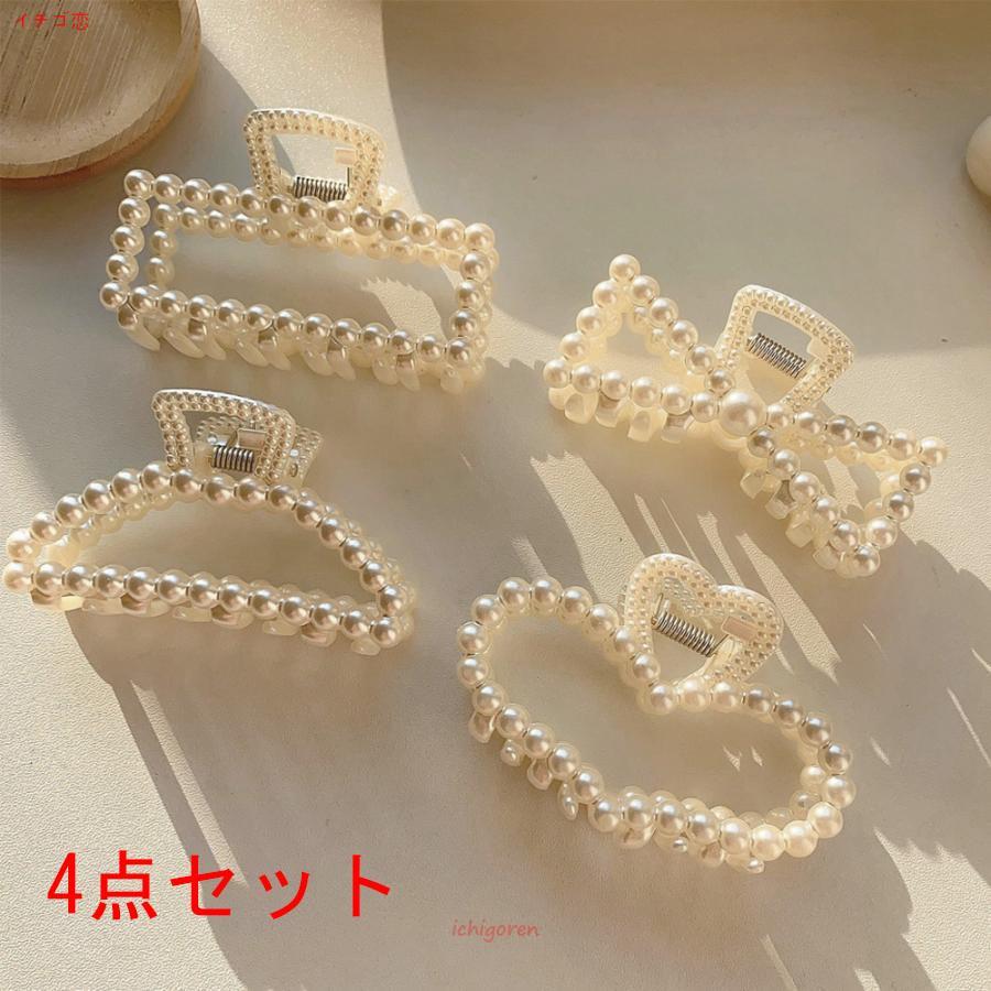 素材：合金+フェイクパールカラー：アイボリータイプ：スクエア/ハート/三角形/蝶タイサイズ長さ:約7.5cm高さ:スクエア/三角形/蝶タイ約4.0cm ハート約5.0cm幅:約2.0cm生産国：中国ヘアアクセサリー スクエア ハートヘアアレ...