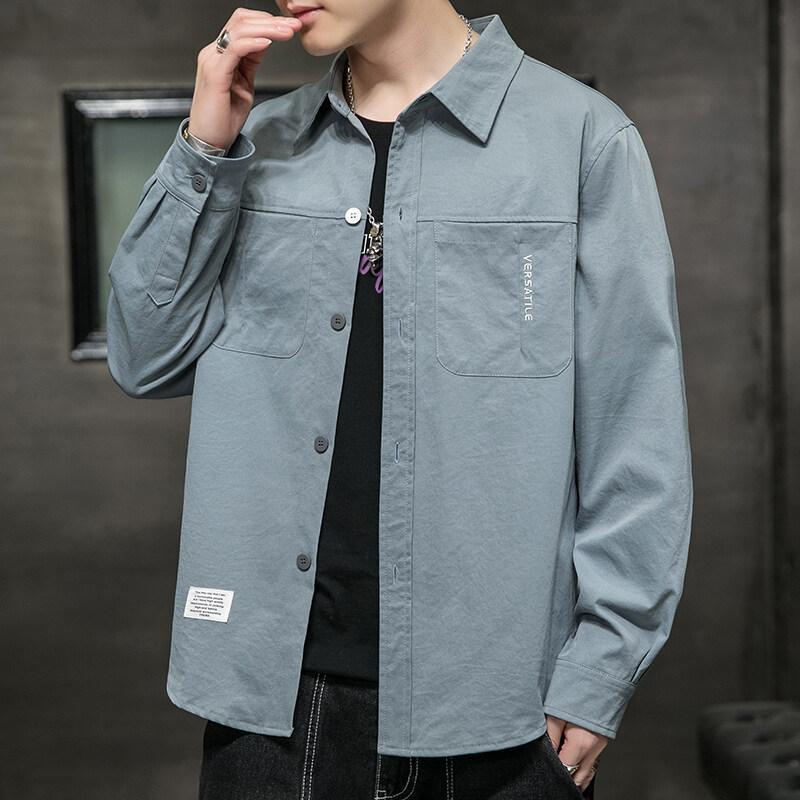 シャツ メンズ 長袖 ビッグシルエット シャツ ゆったり シャツ カジュアルシャツ ロングシャツ 秋長袖シャツ ビッグシャツ 韓国 ファッション素材：ポリエステル●製※お客様のディスプレー環境により色が多少違って見える場合がございます。※機...