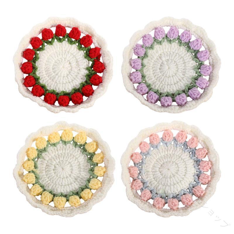 説明:仕様:素材：アクリル糸サイズチャート:直径13cm/5.12インチパッケージに含まれるもの:フラワーブランケットコースター1枚注意:手動測定のため、1〜2cm / 0.39〜0.79インチの若干の誤差が生じる場合がありますのでご了承く...