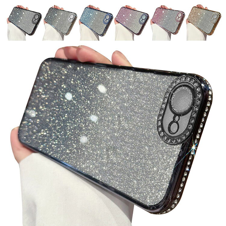 iphone17e / iphone16e ケース カバー ラインストーン メッキ tpu ソフトケース グラデーション ストラップホール付き きらきら かわいい 可愛い お洒落 グリッター エレガント apple アップル アイフォン 1...