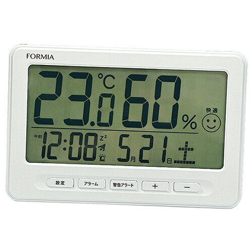 ●熱中症やインフルエンザ予防の目安に、お部屋に一つあると便利な温湿度計です。●この温度計湿度計は、屋内の湿度と温度を測定するだけでなく、クロック機能を備えています。●温度と湿度の組み合わせによって変化する現在の室温環境を3パターンの表情マー...