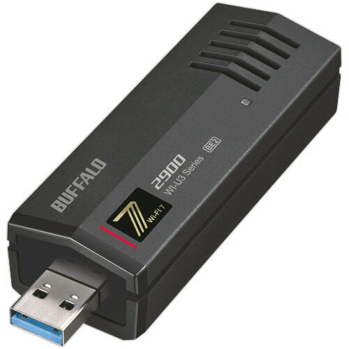 ●最大2882Mbps対応の無線LAN子機。カラーはブラックです。●タイプ／USBタイプ●接続インターフェース／USB3.2（Gen1）/2.0用 無線LAN子機●規格／Wi-Fi 7（11be）●データ転送速度／最大2882Mbps対応●...