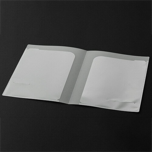 ●A3も見開きで収容可。2ポケットタイプの60枚セットです。●名刺スリット付。（左右2カ所）●サイズ／A4（見開きA3）●色／クリア●寸法／タテ312×ヨコ235mm●インデックスの有無／なし●名刺ポケット／スリット●材質／再生ポリプロピレ...