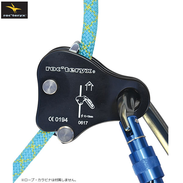 小型のロープ登高器。 緊急時の脱出とか、ロープダウンのし過ぎて登り返す時に役に立つ。 ■サイズ：80×65mm ■重さ：114g ■対応ロープ径：10mm〜13mm 　ビレイディバイス・ディッセンダーの選び方はこちら 【ロックテリクス　ro...
