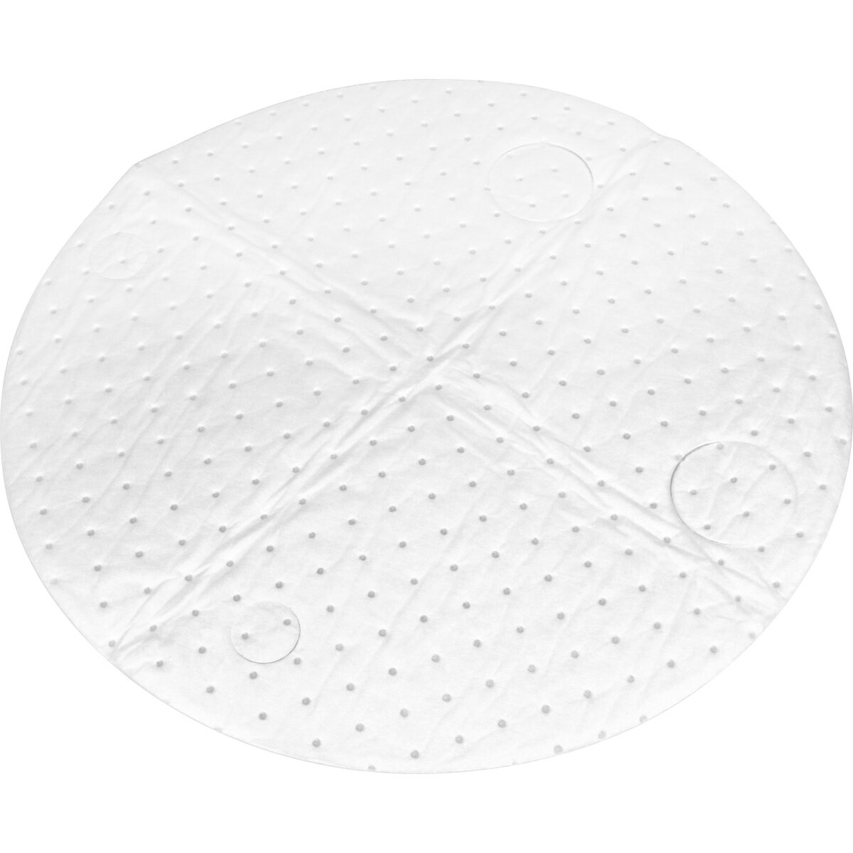 ●ドラム缶の天板をきれいに保つ吸着マットです。 ●油専用吸着。 ●1枚で約1.5L吸収。 ●ドラム缶の注ぎ口や天板など、油の垂れ落ちを吸収し、きれいな状態を維持します。 ●サイズ：直径Φ550×厚さ4mm ●油吸収量：約1.5L/1枚 ●J...