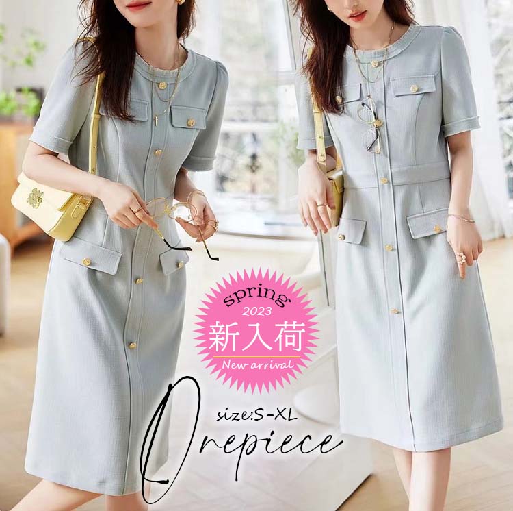 【商品コード】：y812174 【素材】：ポリエステル 【カラー】写真通り 【S】肩幅/34 バスト/88 袖丈/24 総丈/94 (cm） 【M】肩幅/35 バスト/92 袖丈/25 総丈/96 (cm） 【L】肩幅/36 バスト/96 ...
