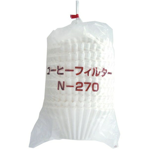 【バラ販売】イデシギョー（株）コーヒーフィルター　N－270（1袋/250枚入）【規格内容】直径Φ270mm 特殊加工紙使用。コーヒー本来のおいしさを抽出します。 【商品説明】 【規格内容】直径Φ270mm【材質】特殊加工紙【補足2】使い捨...