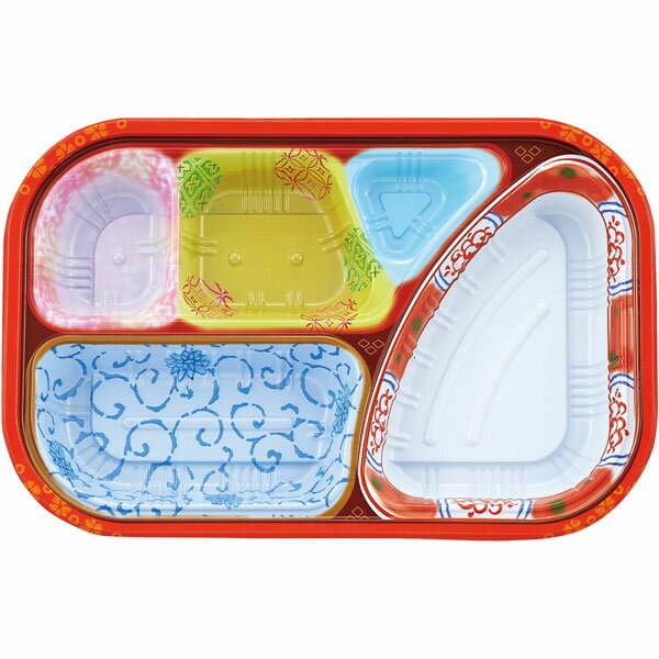 【バラ販売】TSR－85－55B本体：柄付（1袋/50枚入） 盛り付けやすく、素材の見た目を引き立てる夢彩ごぜんシリーズ。 【商品説明】 【規格内容】幅260×奥行171×高さ28．8mm【販売形態】本体のみ【色】多色【柄】柄付【材質】PP...
