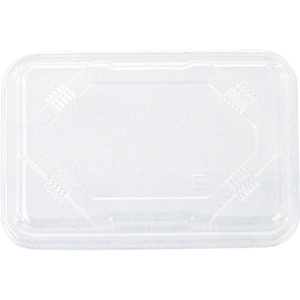 【バラ販売】小さいサイズの弁当容器　TSR－10蓋：透明（1袋/100枚入） 主食用に適した小さめサイズの弁当容器です。 【商品説明】 【規格内容】幅174×奥行122．5×高さ18mm【販売形態】蓋のみ【形状】外嵌合蓋【色】透明【柄】柄無...