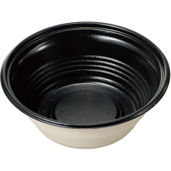 【ケース販売】パルプモールド（紙）容器 KMP丼170本体 ブラック（1ケース/450個入）4580319658964 パルプモールド（紙）で出来た丼や麺類にぴったりの形状の食品容器（本体）です。 【商品説明】 【規格内容】直径Φ170×高...