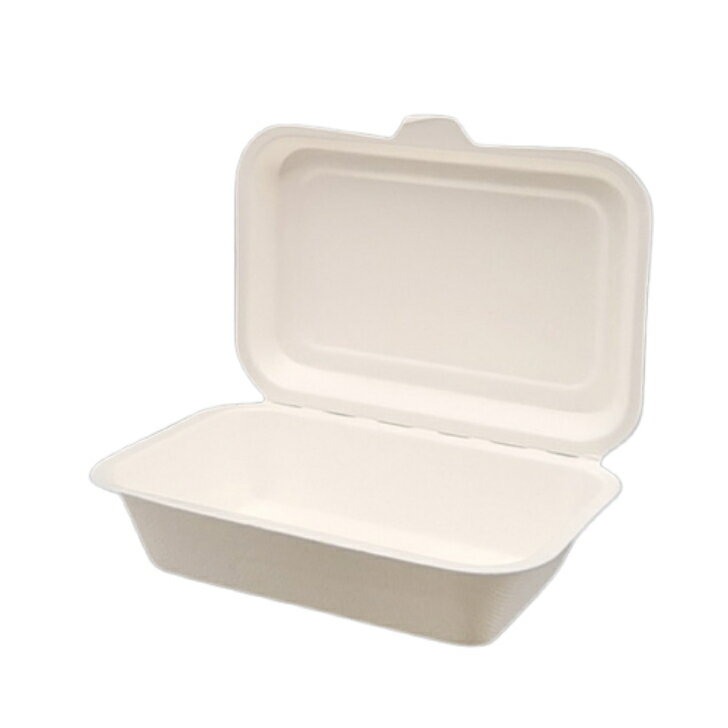 【ケース販売】サトウキビフードパックスモールウィズプラ（1ケース/500枚入）4562404860667 サトウキビ100％の植物由来のエコ容器です。 【商品説明】 【規格内容】幅175×奥行115×本体の高さ35（蓋の高さ15）mm【材質...