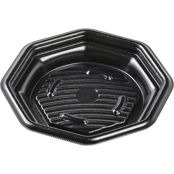 【ケース販売】MFPグラブ八角18－18 本体 黒（1ケース/600枚入）4549379317174 電子レンジで温められる軽食向け容器。他の商品と差別化できる八角型。 【商品説明】 【規格内容】幅180×奥行180×高さ30mm【材質】マ...
