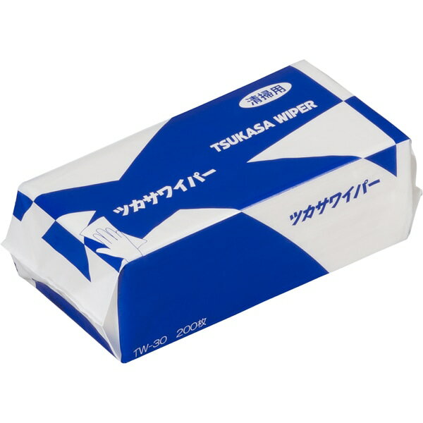 【まとめ買い大特価】ツカサワイパーTW－30（バージンパル）1袋200枚入（1ケース/40袋入×5ケース）4986782002479 パルプ100％素材で厚みがあり吸水性に優れています。 【商品説明】 【規格内容】幅220×長さ215mm【...