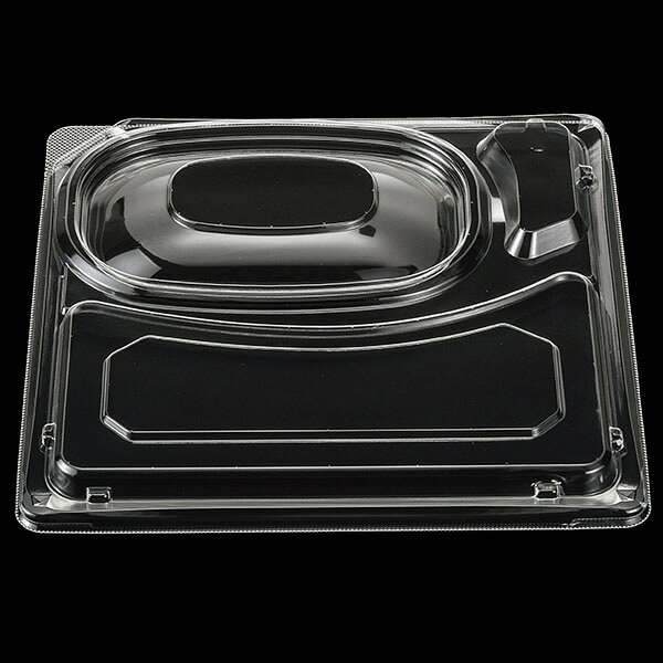 【ケース販売】カレー容器　DL－23－23　部分内嵌合蓋（1ケース/600枚入）4940221152811 DL－23－23の共通部分内透明嵌合蓋です。・ 【商品説明】 【規格内容】幅231×奥行231×高さ19mm【材質】OPS【色】透明...