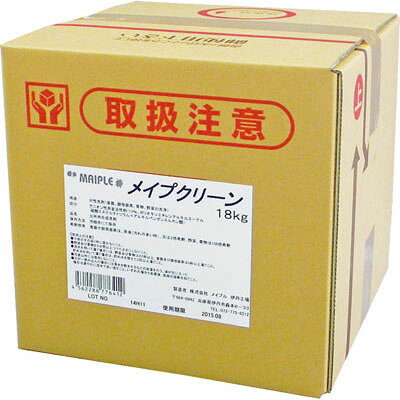 【ケース販売】メイプクリーン　中性洗剤　18L　コック無（1箱）4562288776412 泡立ちをおさえ、すすぎを短縮するエコタイプ！ 【商品説明】 泡立ちをおさえ、すすぎを短縮するエコタイプ！水道代もぐーんと下がります。【補足1】国内生...