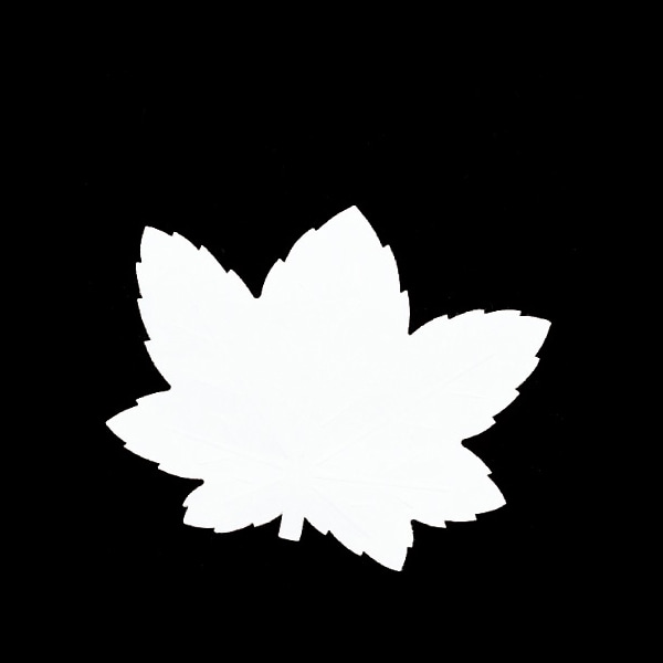 【バラ販売】葉形耐油天紙　紅葉（1袋/200枚入）4560164120274 紅葉の花びら形に抜き加工した白色奉書の耐油天紙です。 【商品説明】 【規格内容】幅210X長さ170MM【材質】無蛍光耐油和紙【色】白【柄】柄無【商品特徴】紅葉の...