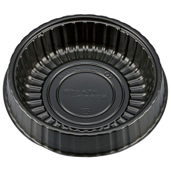 【バラ販売】テイクアウト＆デリバリー容器　CBF－820－A　黒中皿（1袋/50枚入）4935168397203 テイクアウト＆デリバリーで人気の3点式容器がさらに使いやすくなりました。 【商品説明】 【規格内容】直径×高さΦ175×38m...