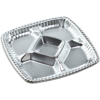 ティアラプラッター230　本体　銀 1袋(10枚) ボリューム感ある盛付けを可能にした、オードブル容器です。表情豊かに料理の魅力を引き立てます。 【商品説明】 メーカー名エフピコ規格265X265X33MM色・柄銀/柄無梱包袋10枚ケース4...