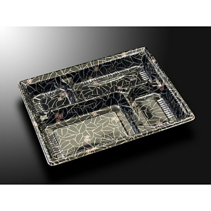 【ケース販売】中央化学 使い捨て容器　HS古今L-　　4　花小舞　身 （1ケース/400枚入） ※蓋は別売りになります。 【商品説明】 シリーズ名古今 製品名HS古今L-　　4　花小舞　身 製品コード175679 用途／部門弁当 色柄黒,金...