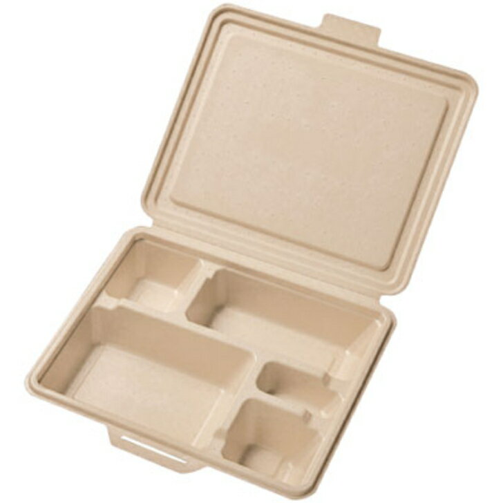 環境に配慮した パルプモールド KM−56 ナチュラル（1袋25枚入）幅237×奥行200×本体の高さ42（蓋の高さ8）MM 環境に配慮したパルプ（紙）モールド（成型）の紙容器です。 【商品説明】 商品番号：Y016821KM−56　ナチュ...