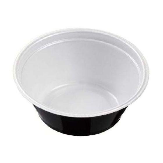 DLV麺20（78）本体 白黒◇デリバリー用の麺容器として開発！◇宅配では「スープ用」と「麺・具用」の2つの容器が主流だったのをDLV麺は一体型に！◇省スペースで輸送時の揺れでも、スープがこぼれにくい設計になっています。◇中皿を使わなくても...