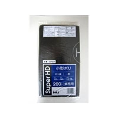 7L ポリ袋 GH07 （黒） ●サイズ：0.010×320×380mm ●材質：HDPE●入数：200枚