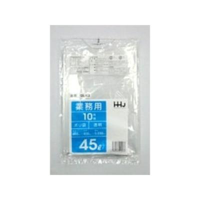 45L ポリ袋 GL43 （透明） ●サイズ：0.030×650×800mm ●材質：LLDPE ●入数：10枚