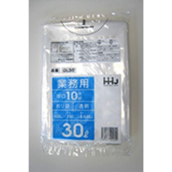 30L ポリ袋 GL38 （透明） ◇30Lでもしっかりとした厚みと強度が欲しいという方にぴったりの商品。◇柔らかく伸びるLLDPE素材で作られています。●サイズ：0.040×500×700mm ●材質：LLDPE●入数：500枚入（10枚...